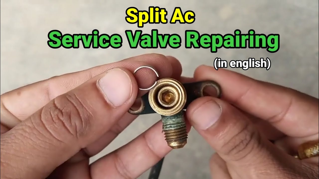 split ac outdoor unit service valve repairing|how to repair service ...