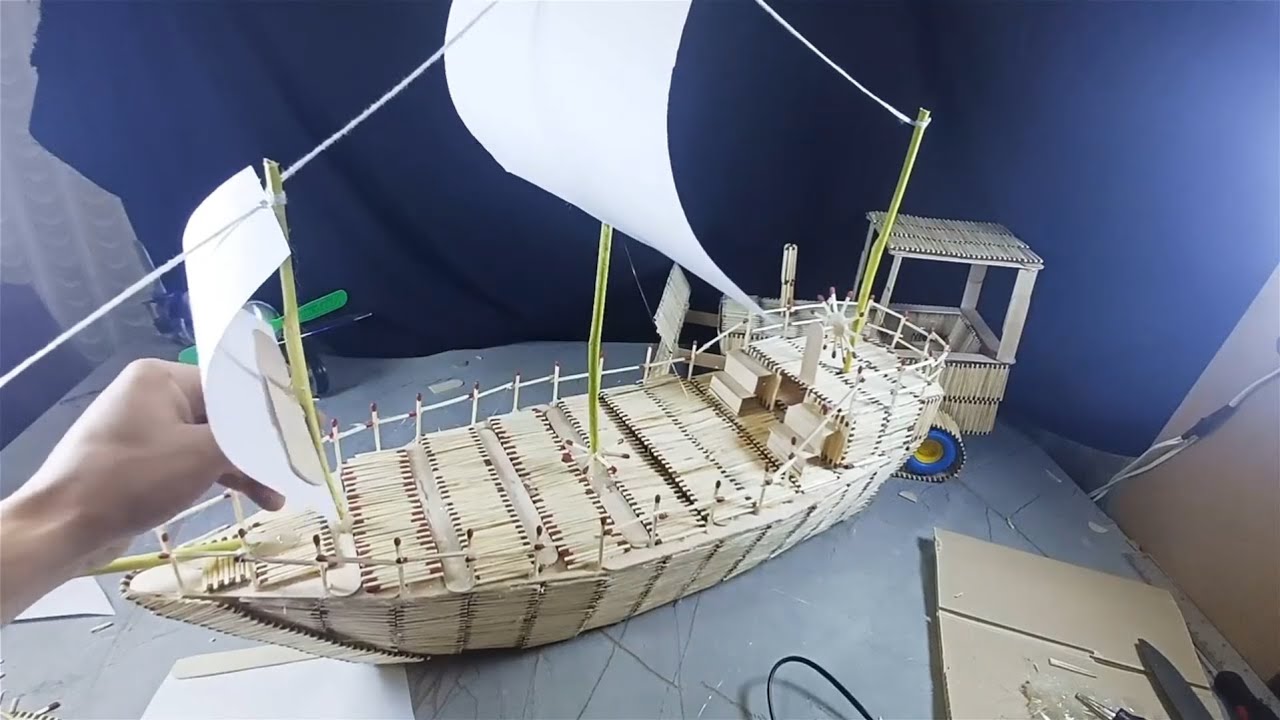 Giant Matchstick Ship – And It Actually Floats! - YouTube
