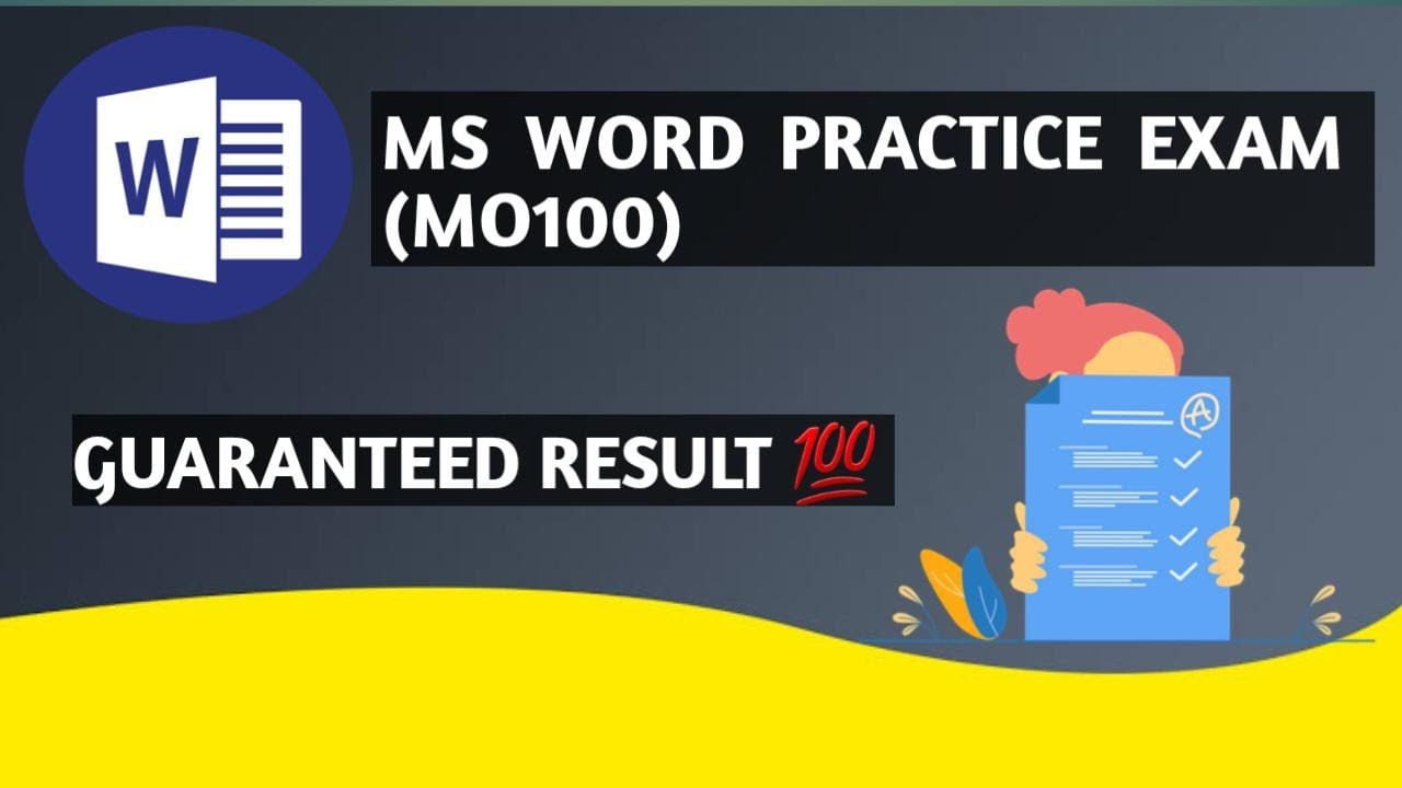 Word 2019 (MO-100) Practice Exam (Word Associate) - YouTube