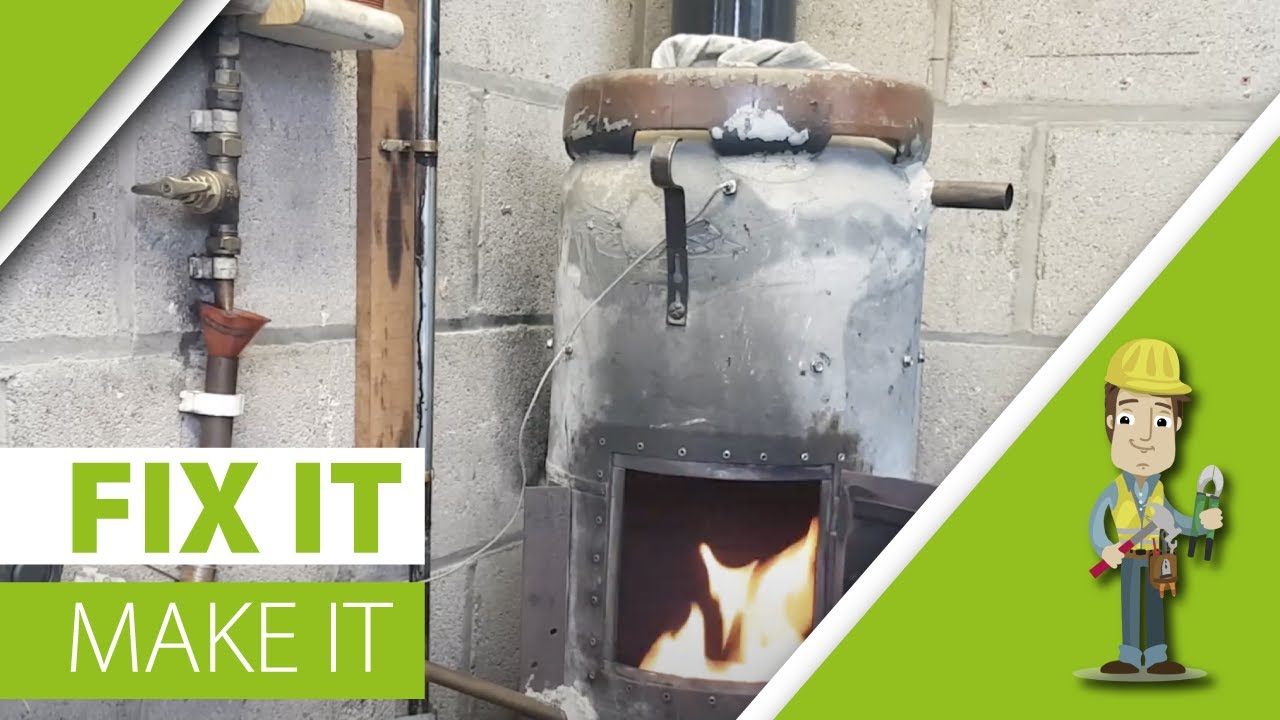 homemade waste oil heater filter and flue emissions. UK 2017 - YouTube