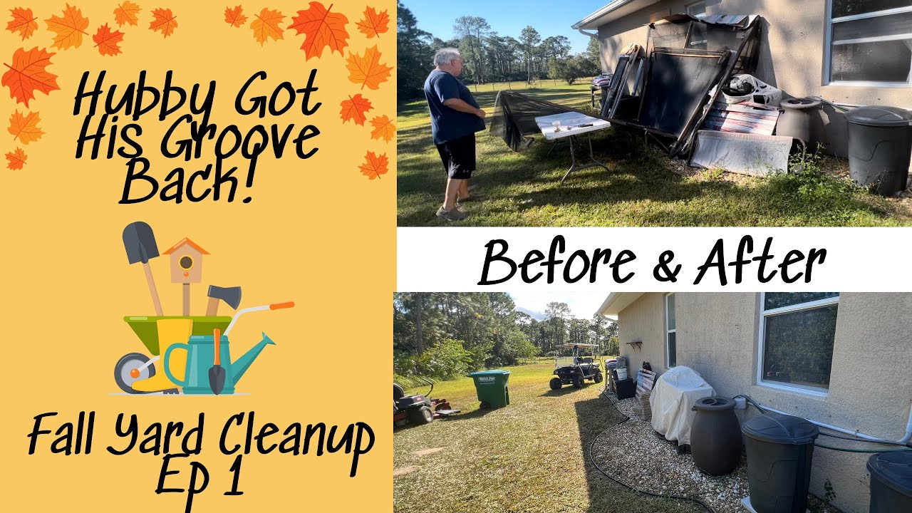 🪴 Hubby Got His Groove Back! | Fall Yard Clean Up EP1 | Fix It Friday ...