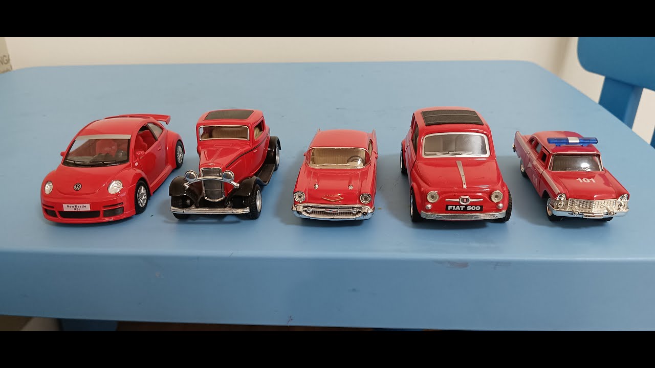 5 COOL RED TOY CARS 🚗 🚙 🚘 - YouTube