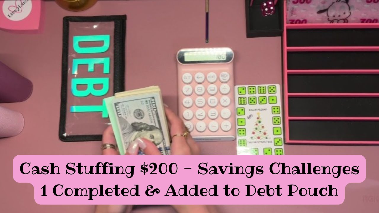Cash Stuffing $200 - Live Play of Savings Challenges | 1 Completed ...