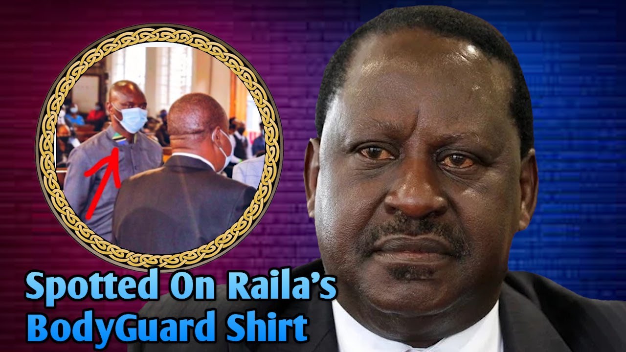 Strange! What Was Spotted On Raila Odinga Bodyguard's Shirt As He Met ...