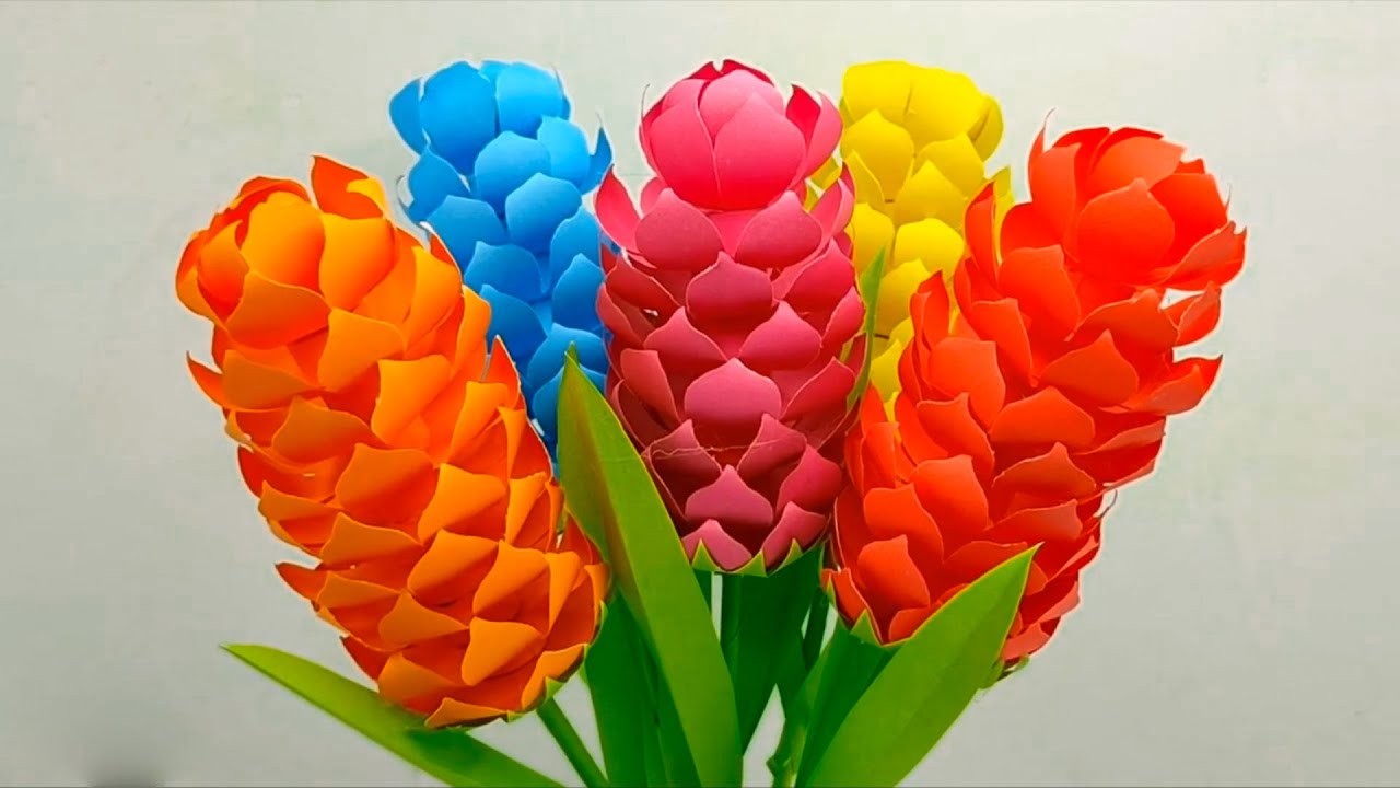 Simple Diy Paper Flower Making Ideas | Amazing Color Paper Flower ...