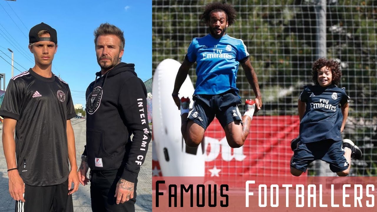 Famous footballers and their kids train together ⚽ football stars play ...
