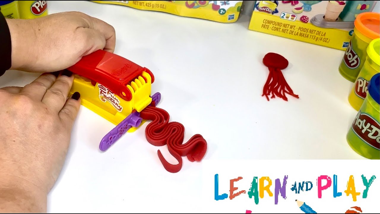 Play-Doh Fun Factory Shape-Making Machine with Colors - YouTube