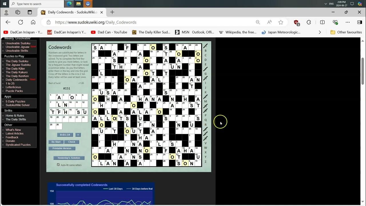 that's LiFe! Daily Codewords - 2024-06-27 - YouTube