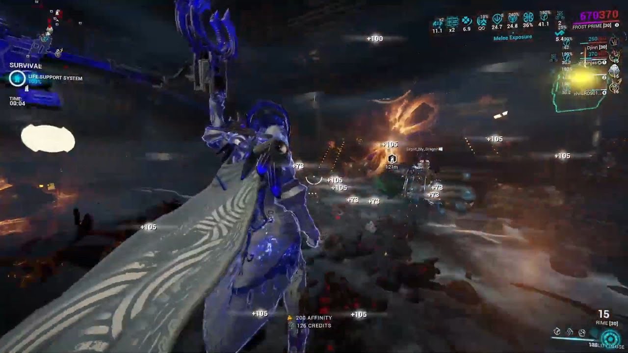 Warframe Frost Gameplay | 2-Hour & 30-Minute Infested Survival ...