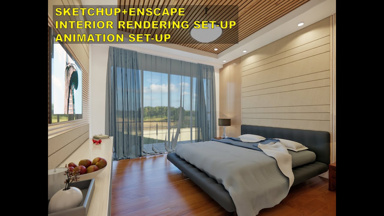 Sketchup+Enscape Bedroom Rendering Animation Full Tutorial Tagalog ...