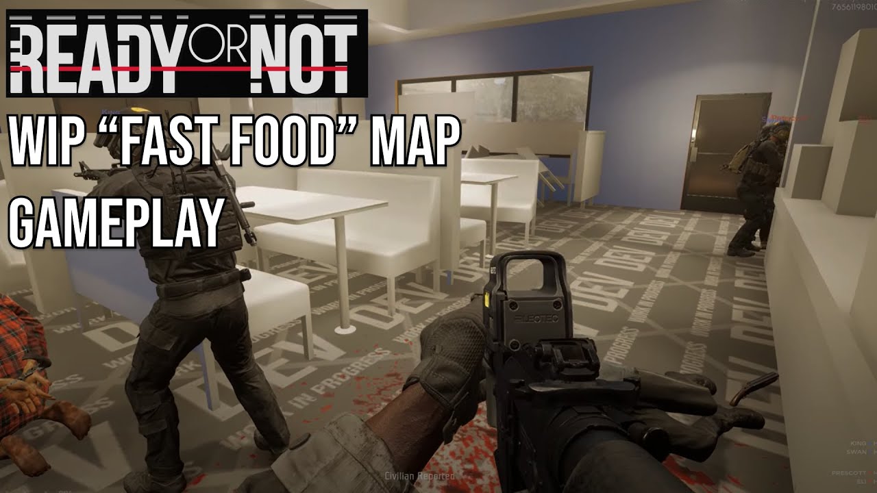 READY OR NOT: New WIP "Fast Food" Map Gameplay - YouTube