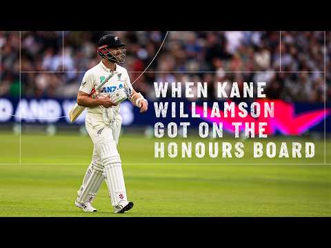 Kane Williamson gets himself on the Honours Board in just his second innings at the Home of Cricket