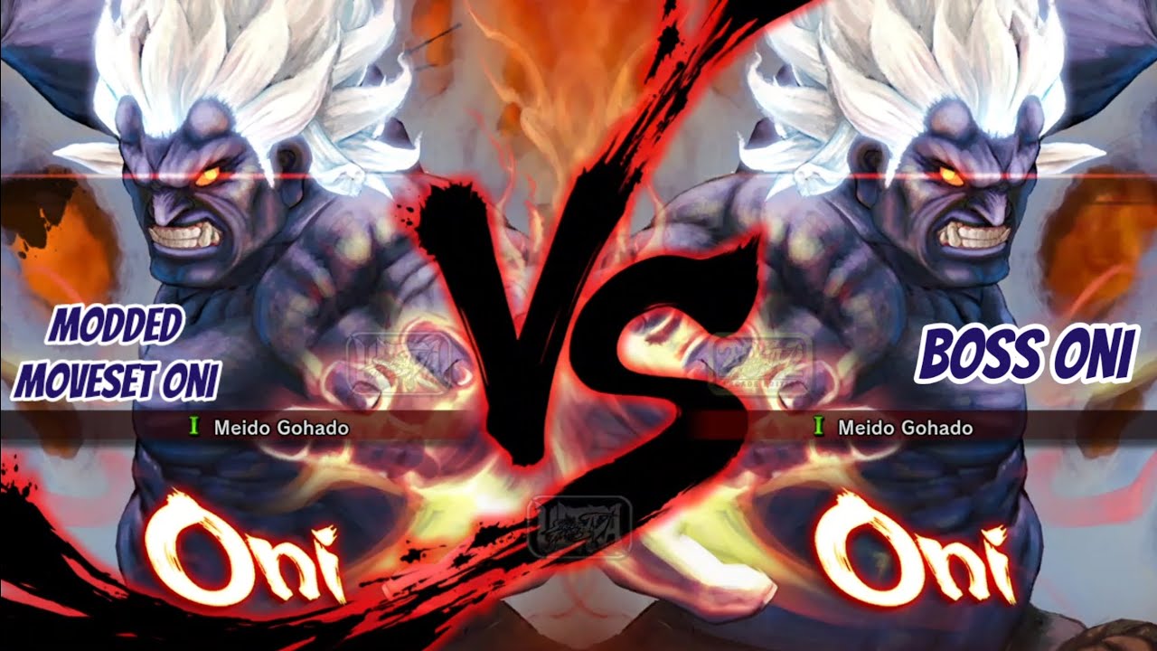 Ultra Street Fighter IV - Modded Moveset Oni vs Boss Oni - YouTube