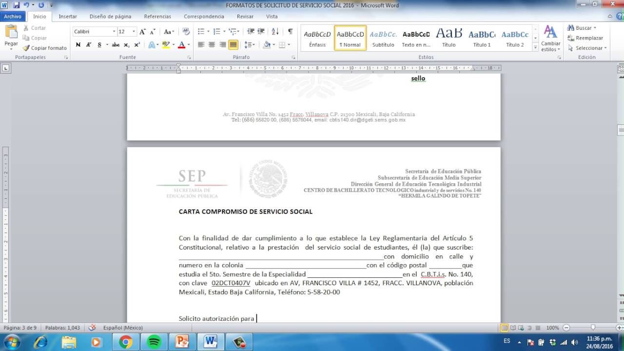 TUTORIAL DE SERVICIO SOCIAL CBTIS 140 - YouTube