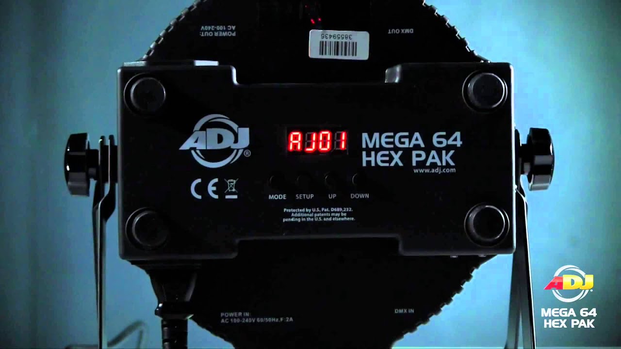 American DJ Mega 64 Hex Pak LED Par kit - YouTube