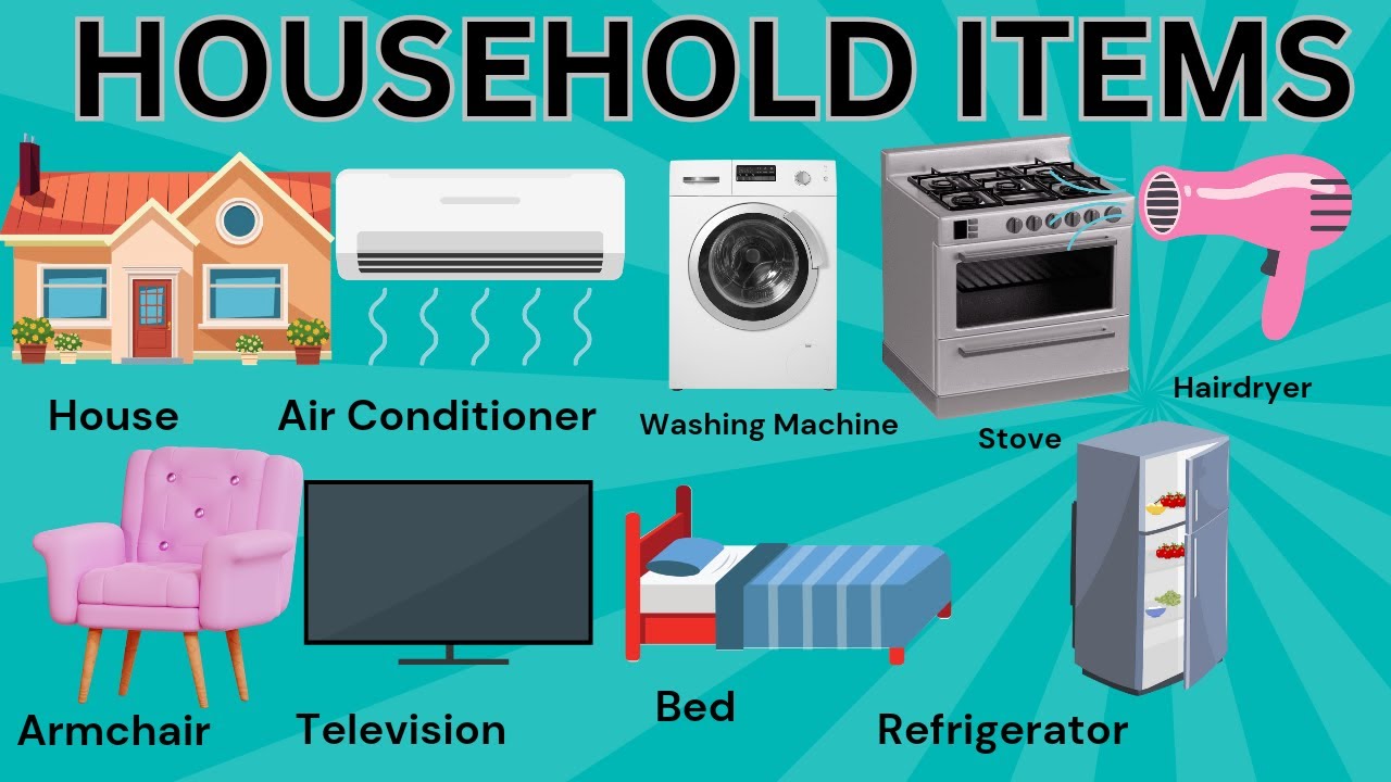 General Household Items | English Vocabulary | Daily Routine English # ...