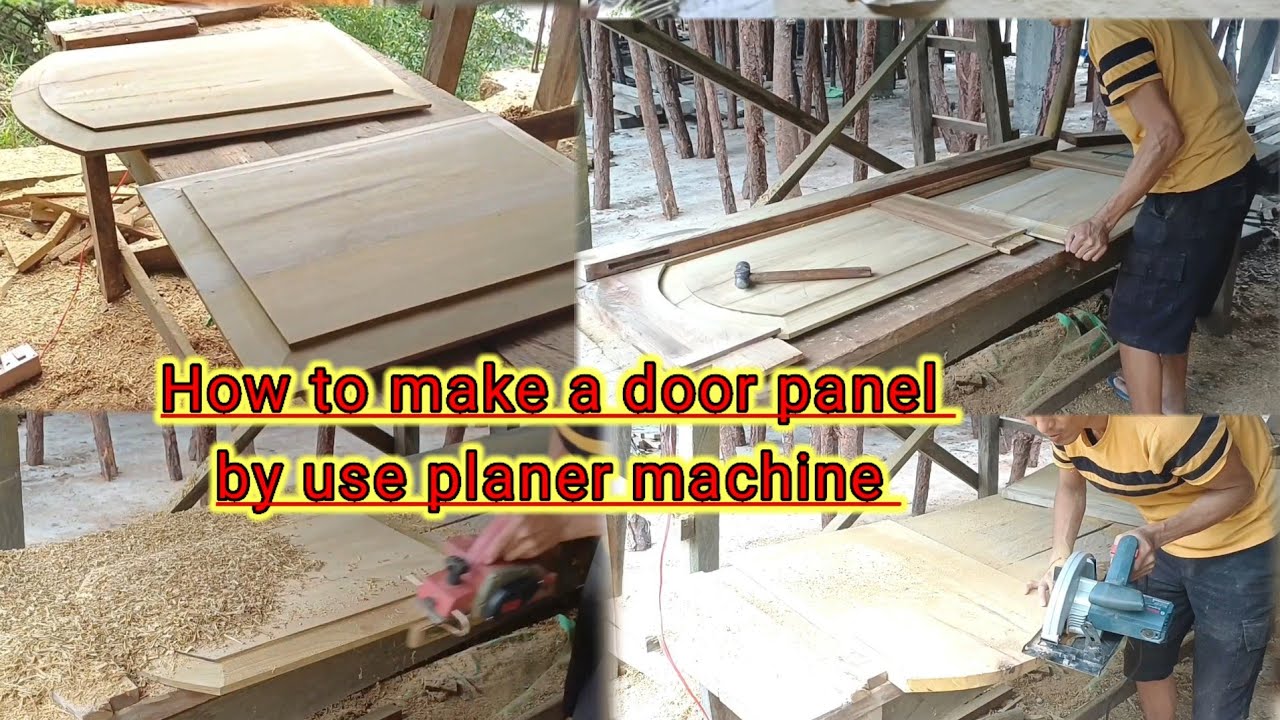 How to make a door panel Use planer machine// ek planer machine sa door ...