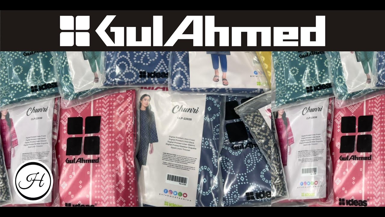 IDEAS BY GUL AHMED《 DIGITAL PRINTED " CHUNRI " | 3 PIECE LINEN | SUIT ...