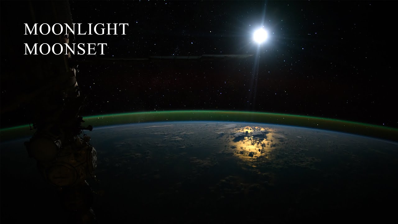 ISS - Moonlight Moonset · 4K - YouTube