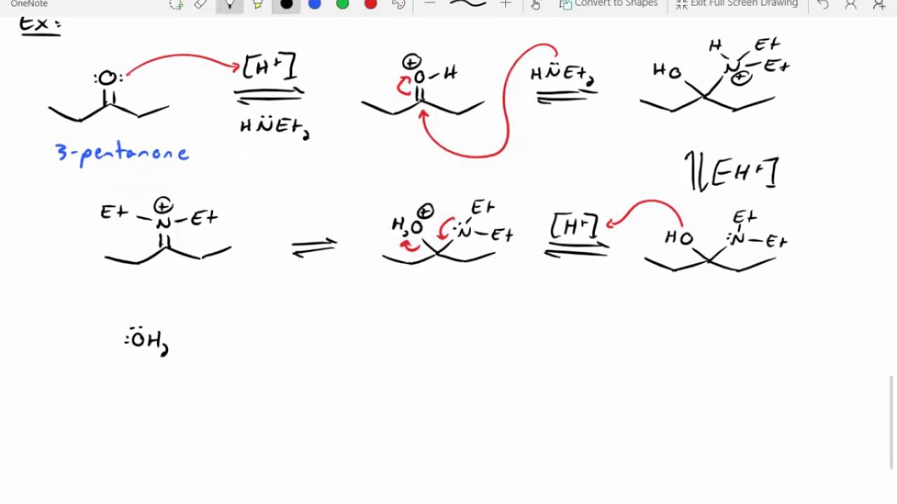 Imines, Enamines, and the Wolff Kishner Reduction - YouTube