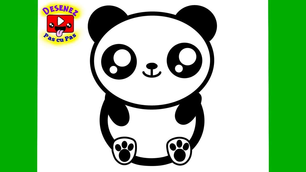 Cum se DESENEAZA un Urs PANDA Dragut 🐼 Desene Usoare Pas cu Pas de ...
