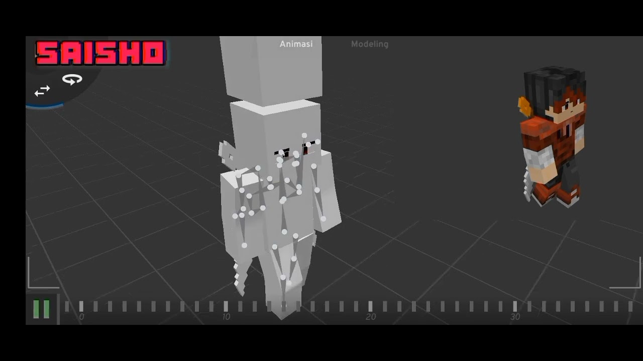 [TESTING ANIMATION MINECRAFT WALK] create by @Saaisho - YouTube