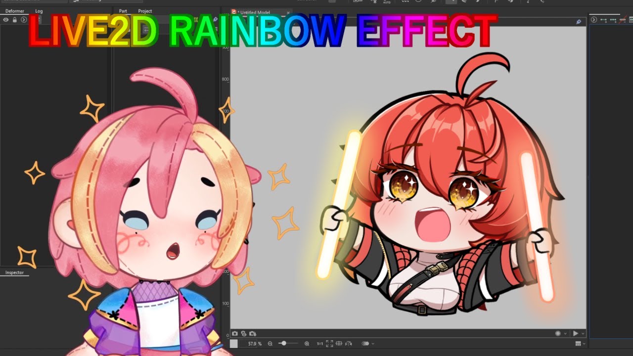 【LIVE2D - TUTORIAL】 Easy Rainbow Effect - YouTube