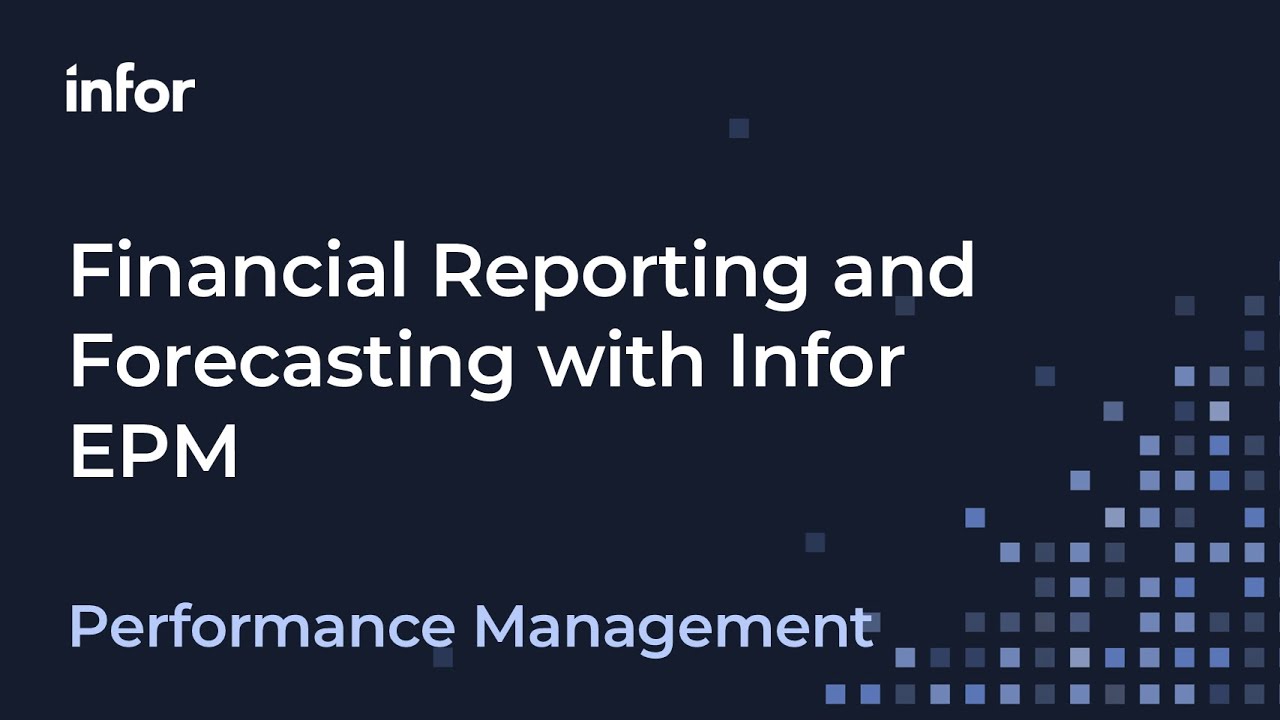 Strategic, Financial, and Operational Planning with Infor EPM - YouTube