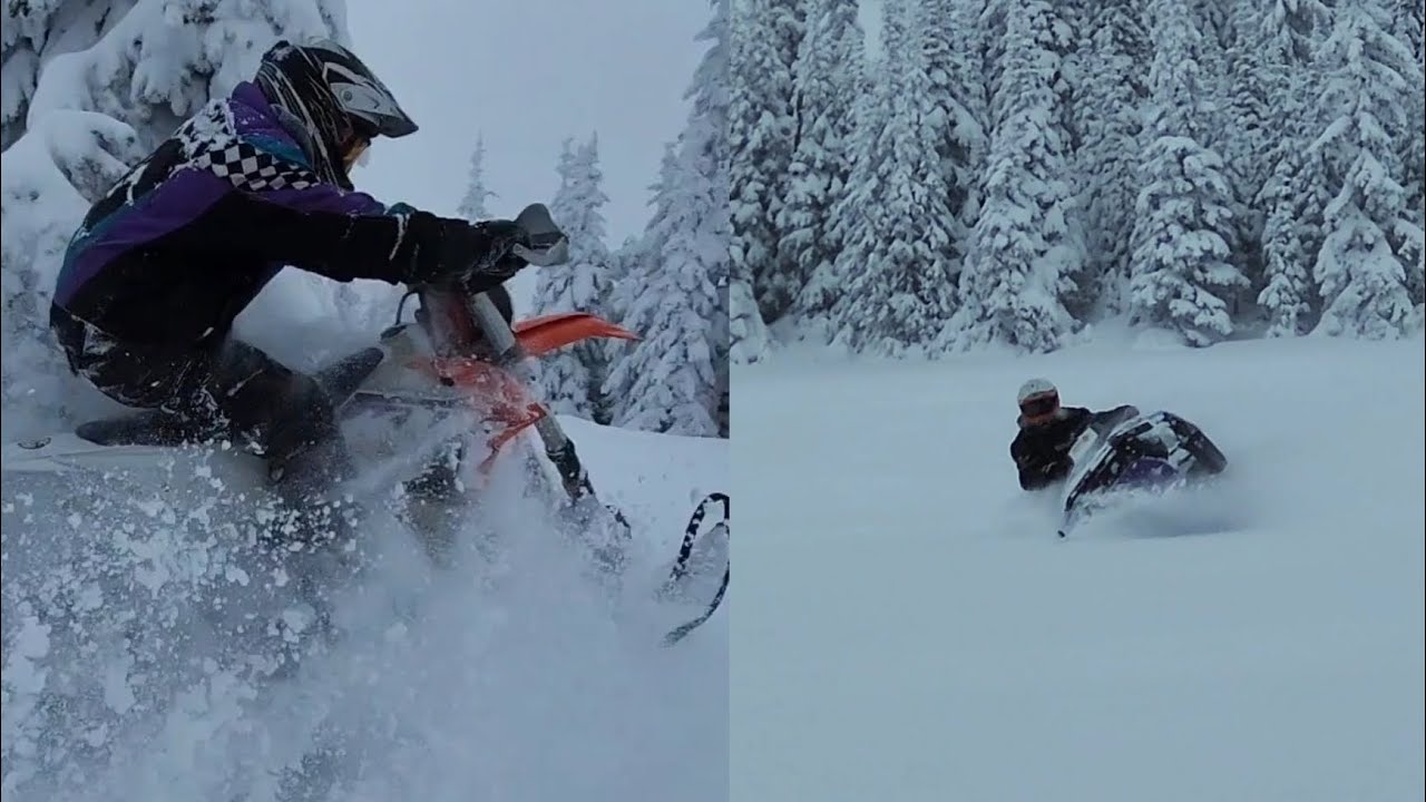 Snowmobiling and Snowbiking in Merritt, British Columbia. - YouTube