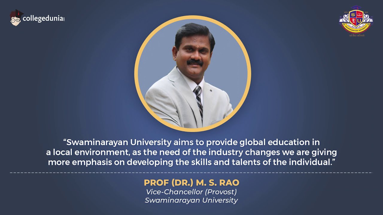 Prof. (Dr.) M. S. Rao | Vice-Chancellor (Provost) | Swaminarayan ...