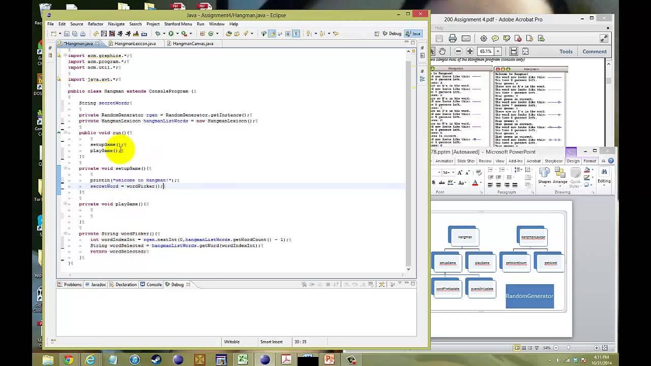 CS106A Assignment 4: Hangman Milestone 1: Part 1 - YouTube