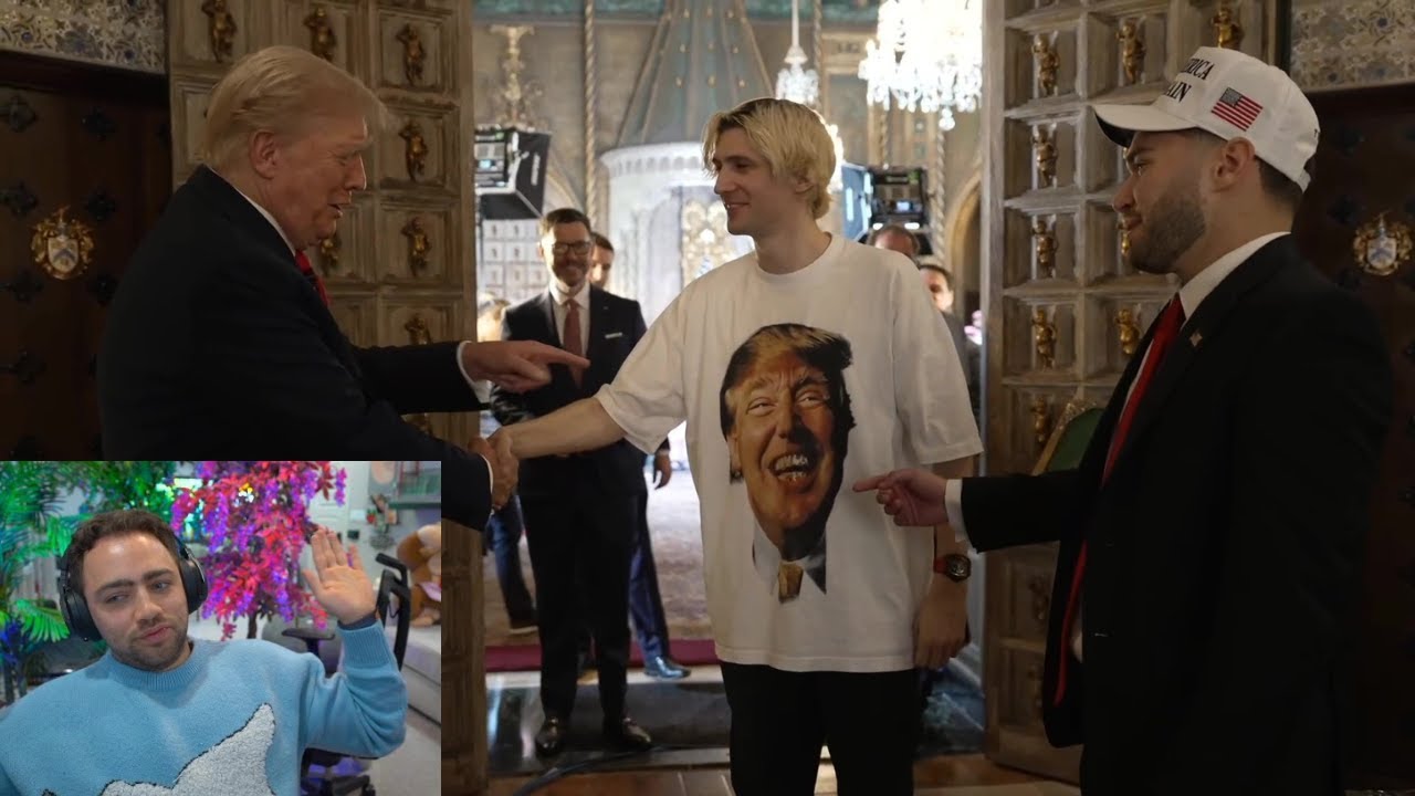 Mizkif Shocked by xQc meeting Donald Trump - YouTube