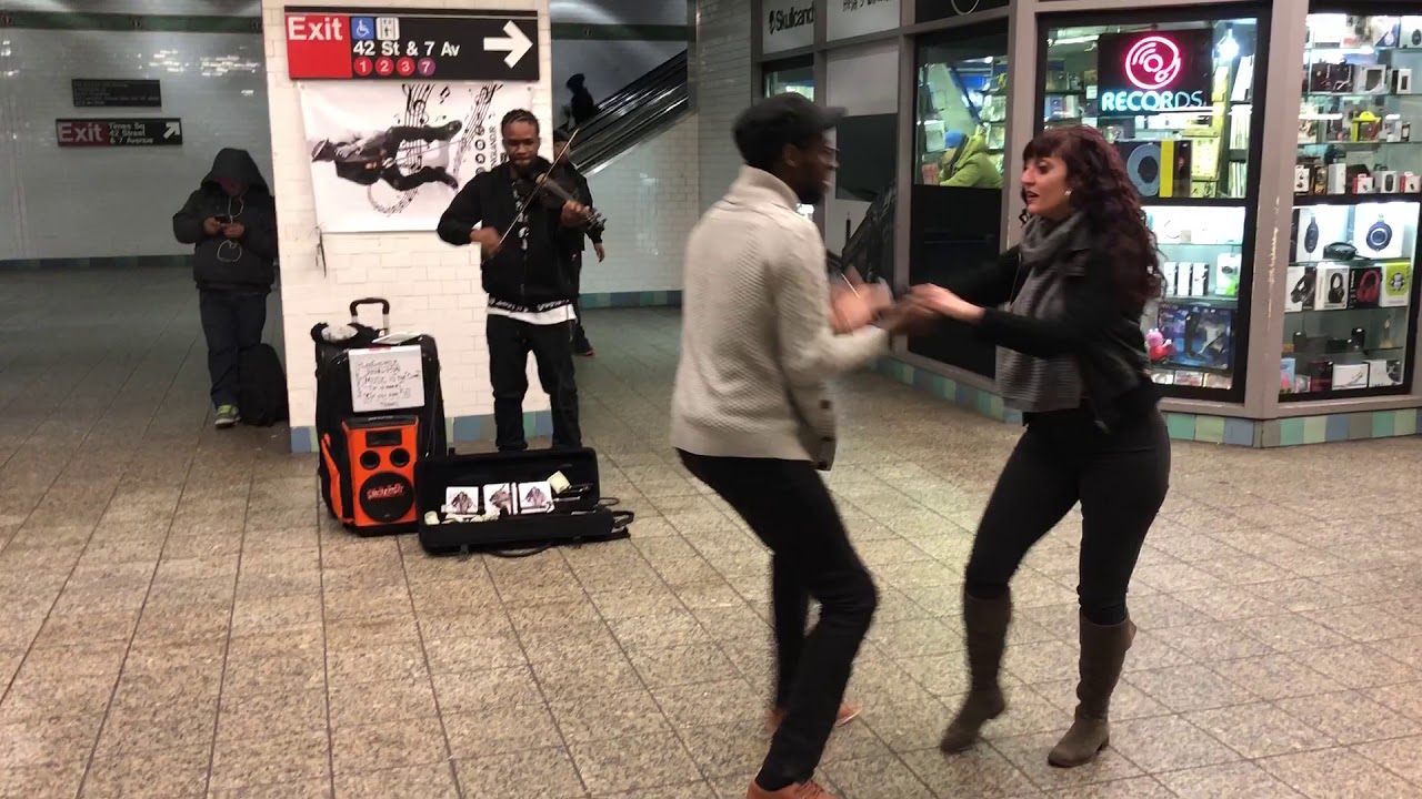 When Tango meets Salsa in New York metro - YouTube