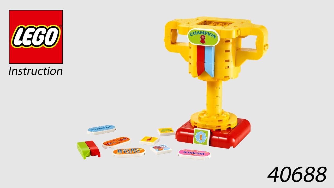 LEGO Instruction - Other - 40688 - Trophy Award - YouTube