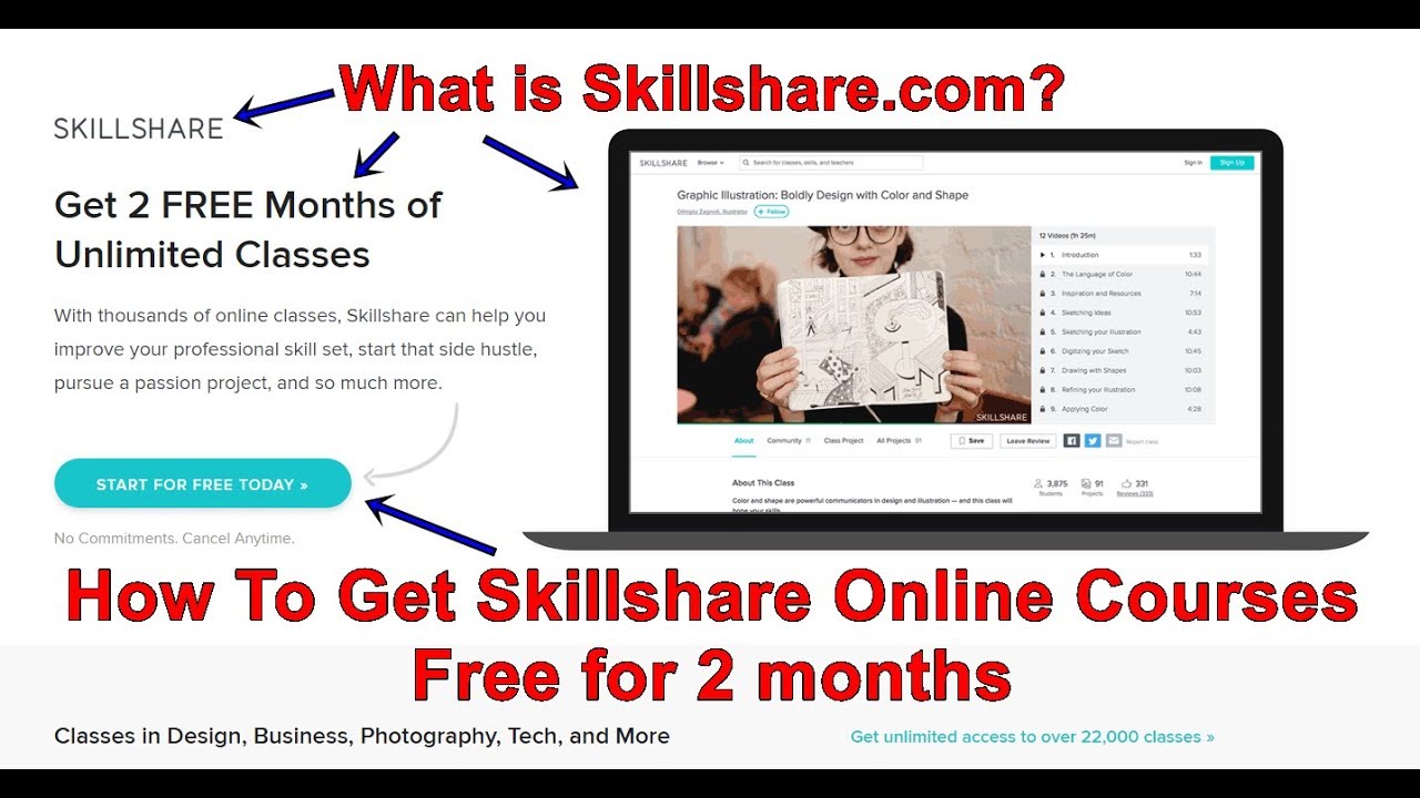 What is Skillshare.com? How To Get Skillshare Online Courses Free for 2 ...