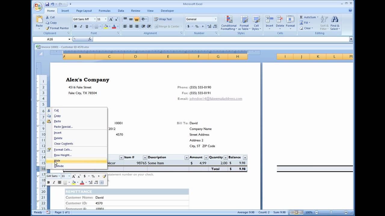 How To Do Billing In Excel Plmmate how-to-do-billing-in-excel-plmmate