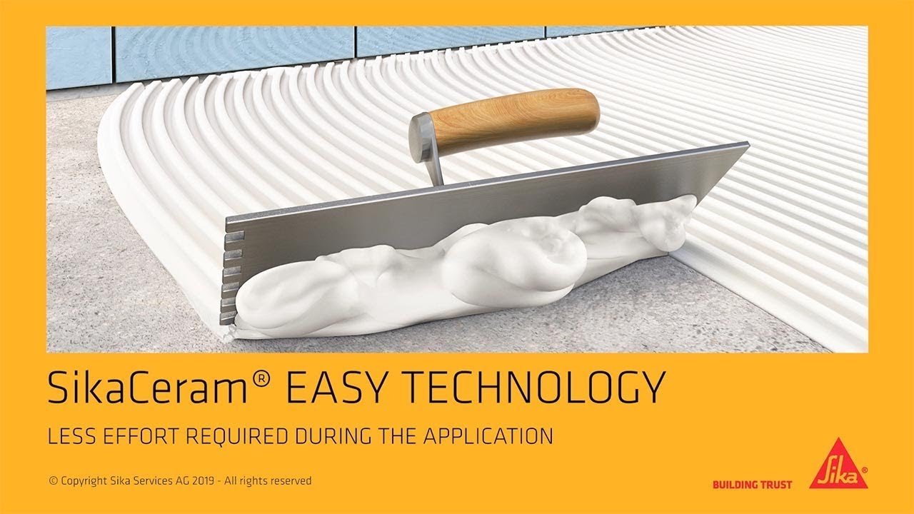 Tile setting with SikaCeram® EASY Technology - YouTube