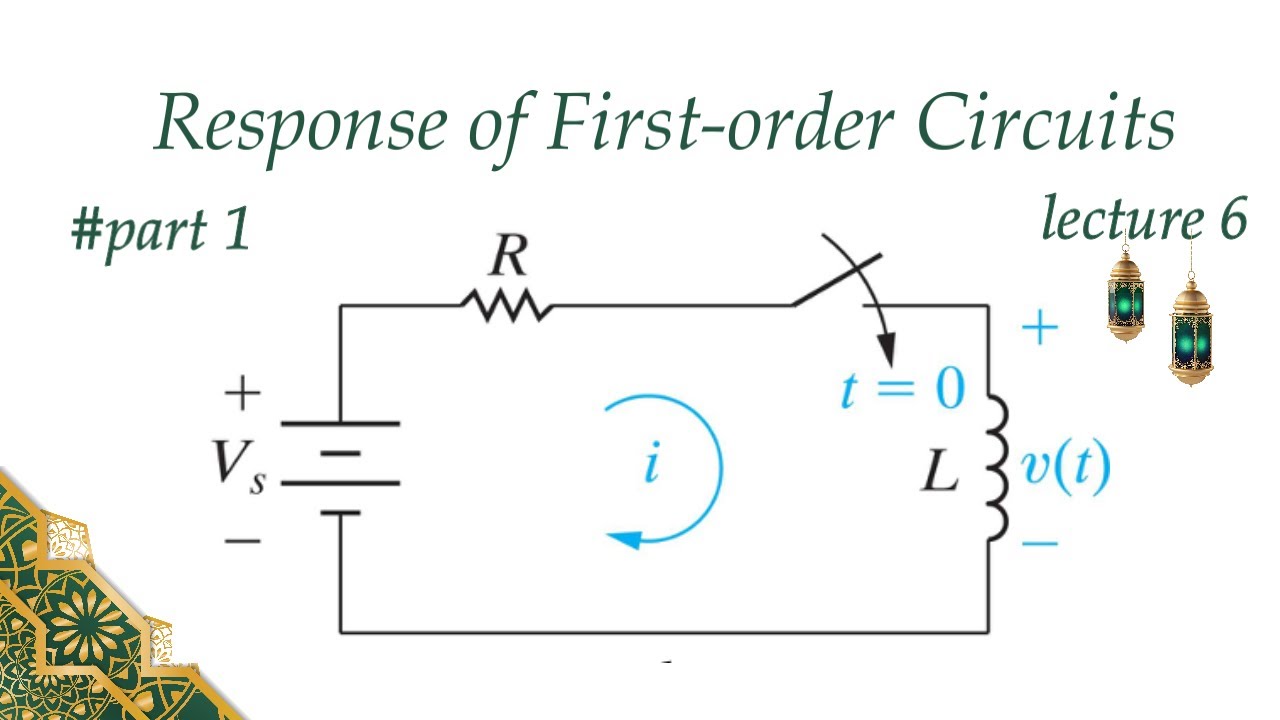 (part 1 - RL) Lecture 6 | Natural Response of First-order Circuits ...