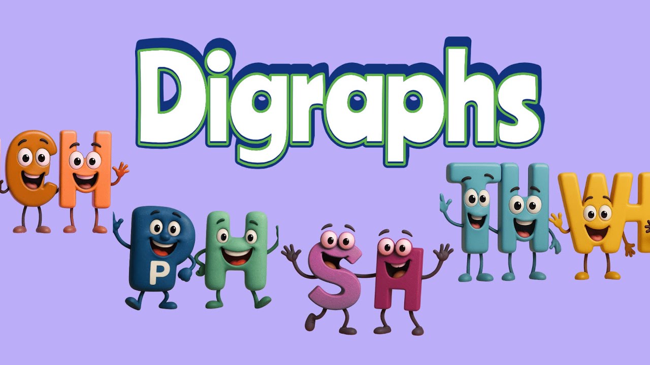 Digraphs for Kids! Learn CH, SH, TH, WH & PH Sounds - YouTube