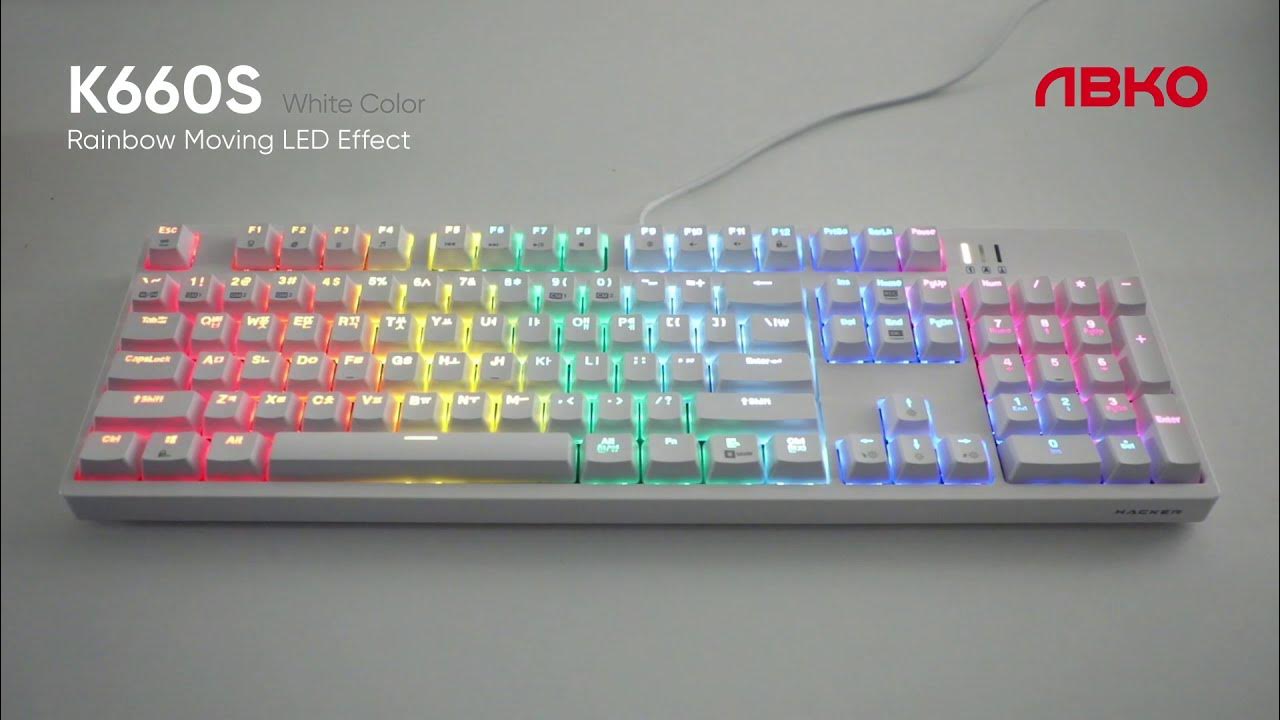 [ABKO] K660 카일광축 스페셜 레인보우 moving LED모드 - YouTube