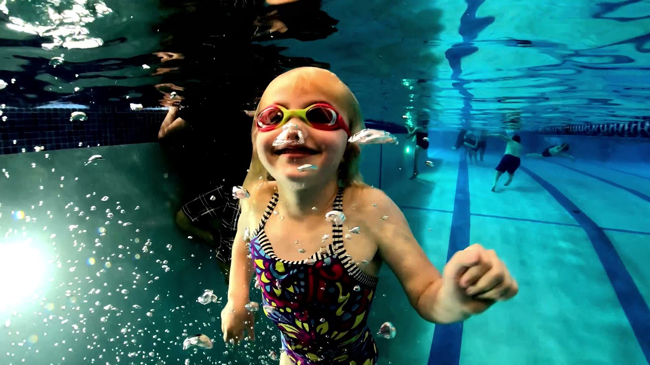Sliding and Jumping into the Swimming Pool - YouTube