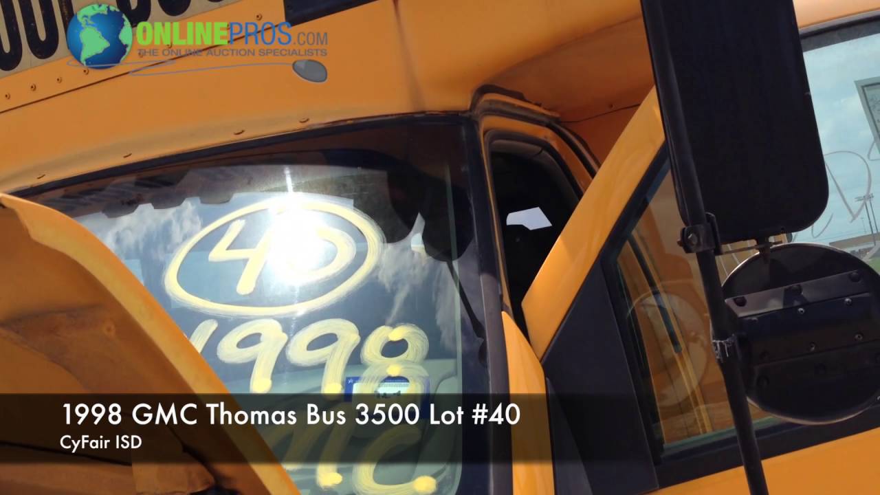 1998 GMC Thomas School Bus Lot #40 - YouTube