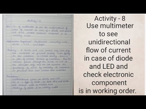 Use multimeter to see unidirectional current flow in case of diode and ...