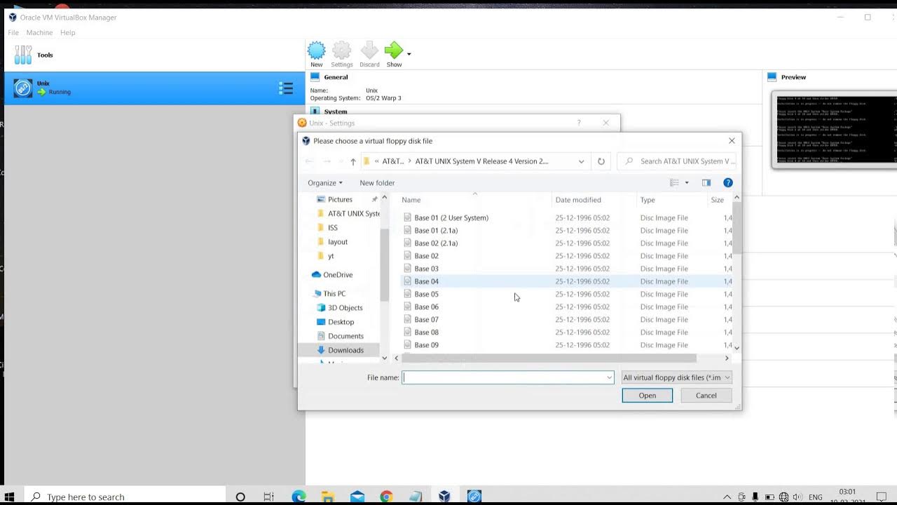 How to install AT&T Unix System V on the virtual box - YouTube