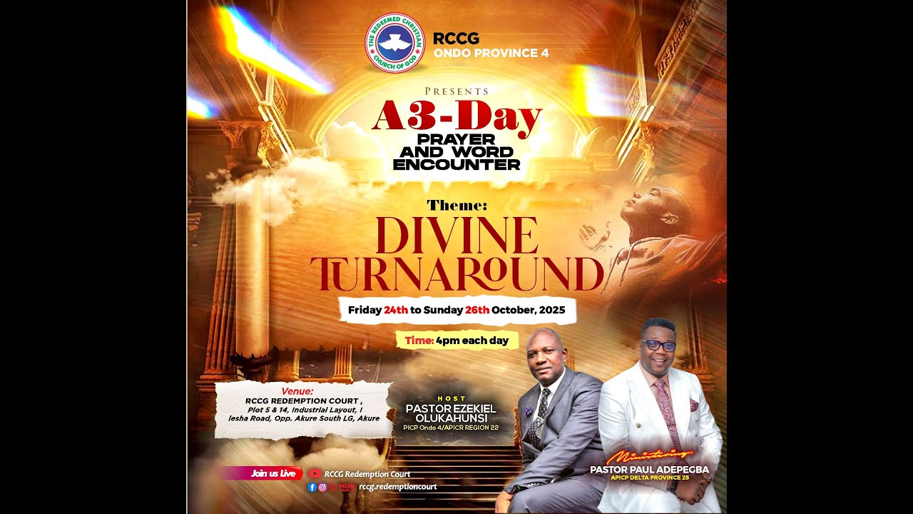 DIVINE TURN AROUND || DAY 2 || SATURDAY (25/10/2025) - YouTube