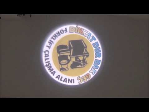 Dikkat Dur bak geç forklift çalışma alanı Logo Yansıt Fabrika Güvenlik Işığı Dikkat işaretleri