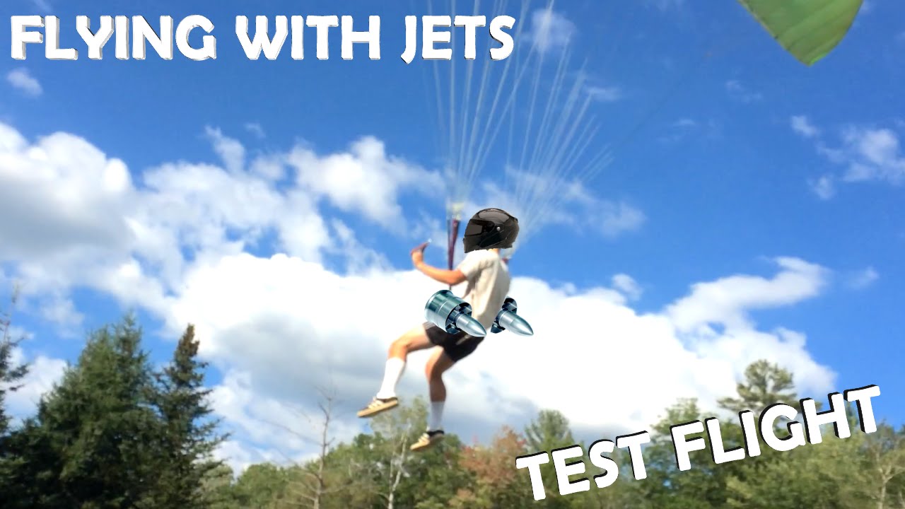 Flying with Jet Engines! - TEST FLIGHT!!! (DIY Backpack Jet Aircraft ...