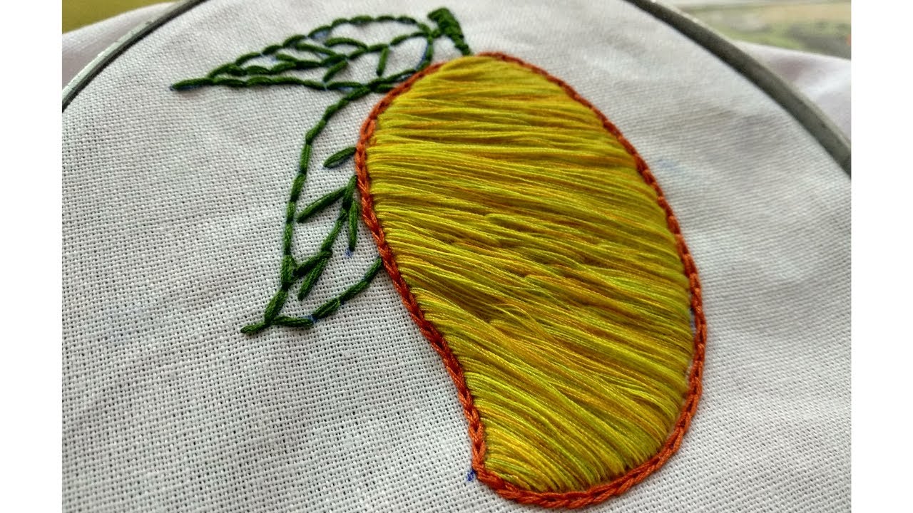 Mango 🥭 Design Embroidery Work - YouTube