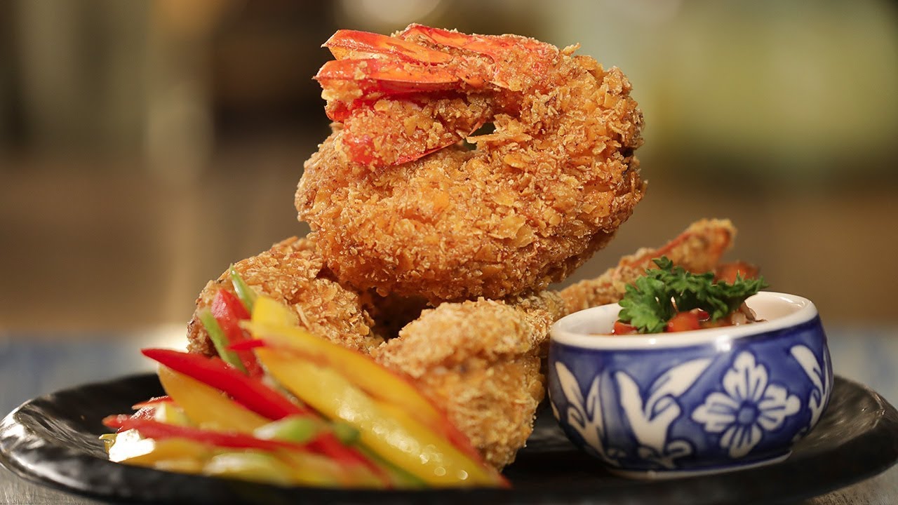 Prawn Pakoda Recipe | How To Make Prawn Pakoda | Seafood Starter ...