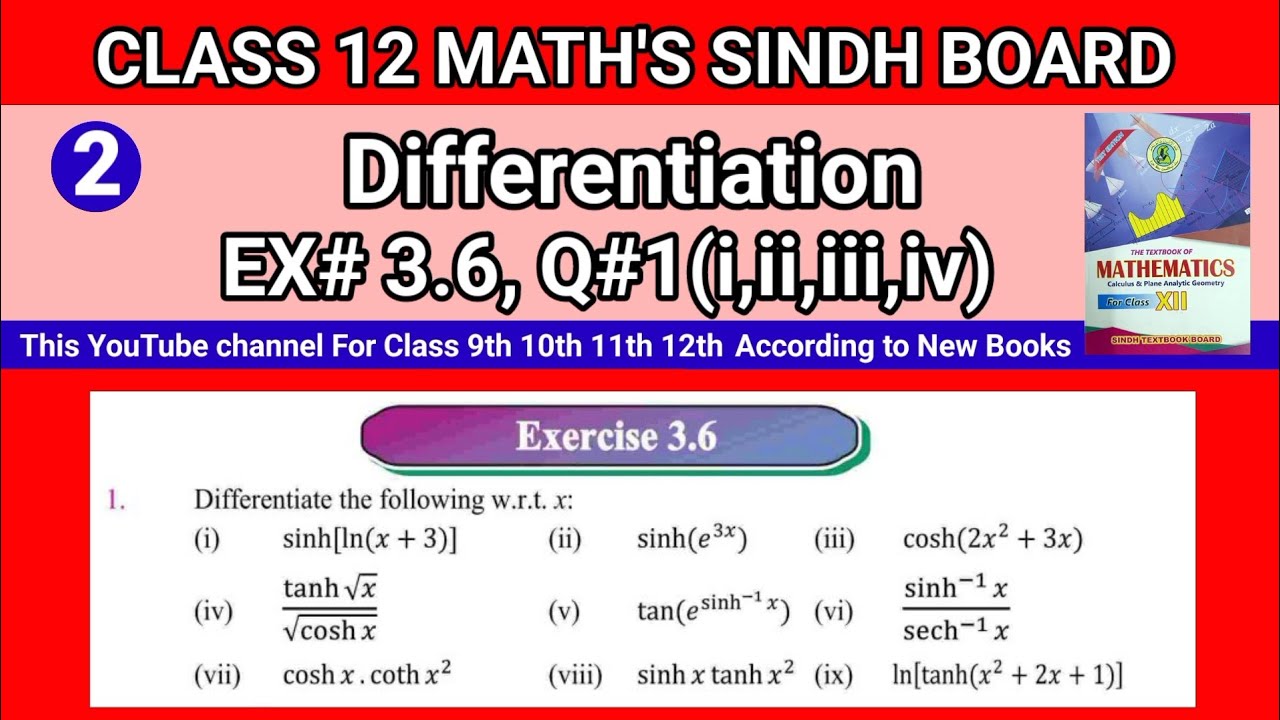 Class 12 Maths Unit 3 Exercise 3.6 Question 1(i,ii,iii,iv ...